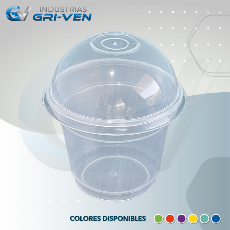Vaso con Tapa Tipo Domo 9 oz | Industrias Griven